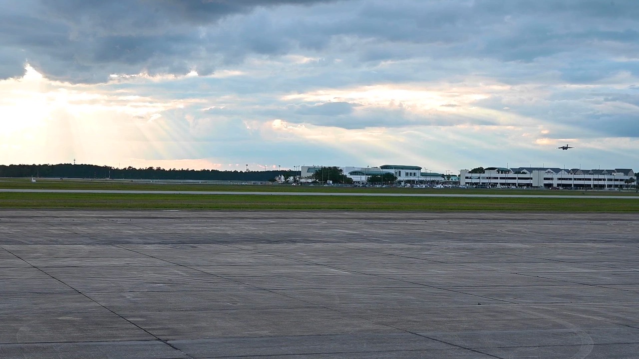 Airport Runway Side View