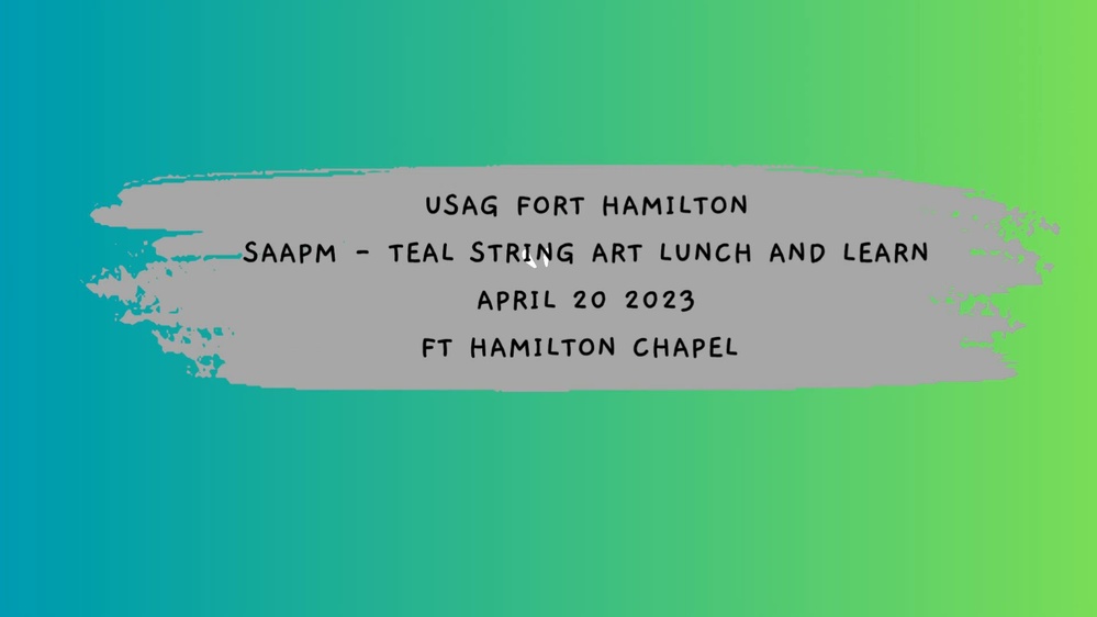 DVIDS - Video - SAAPM Teal String Art at Fort Hamilton Chapel