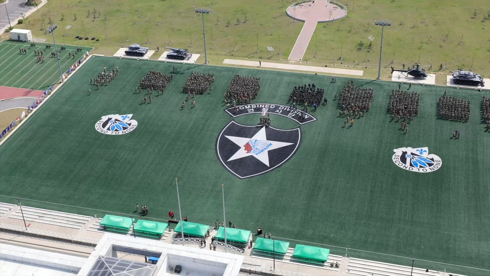 DVIDS - Video - Aerial Shot of 2ID/RUCD Change of Command Rehearsals B-Roll