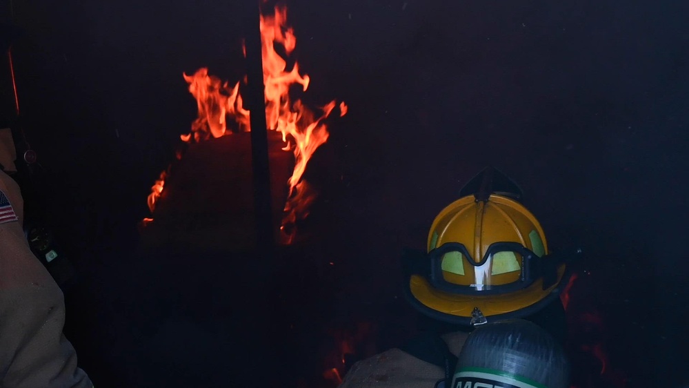 DVIDS - Video - 169th CES Firefighters live fire training b-roll package