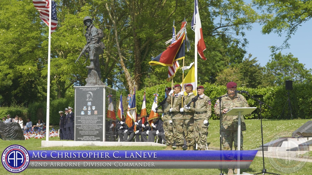 DVIDS - Video - 82nd Airborne Division pays tribute during Iron Mike Monument Ceremony, D-Day 79