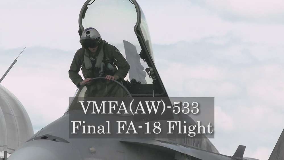 DVIDS - Video - VMFA(AW)-533 Takes Final F/A-18 Hornet Flight