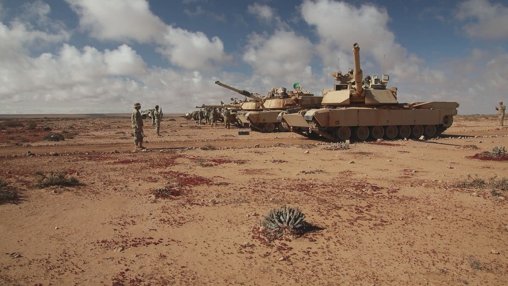 DVIDS - Video - 3-116 Tankers stage M1A2 Abrams Tanks in Tan Tan ...
