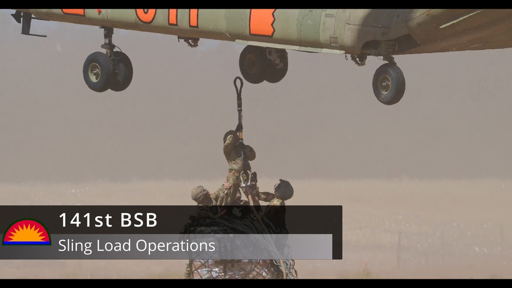 DVIDS - Video - 141st BSB Sling Load Operations at XCTC