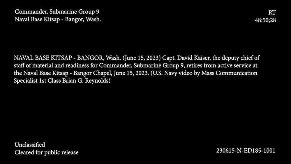 DVIDS - Video - Capt. David Kaiser Retirement Ceremony