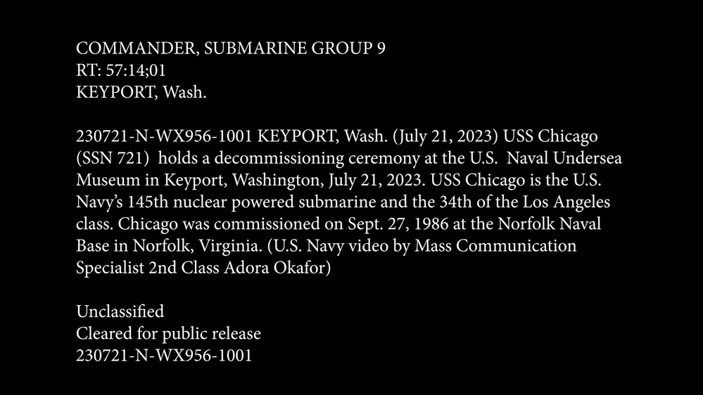 DVIDS - Video - USS Chicago Decommissioning Ceremony