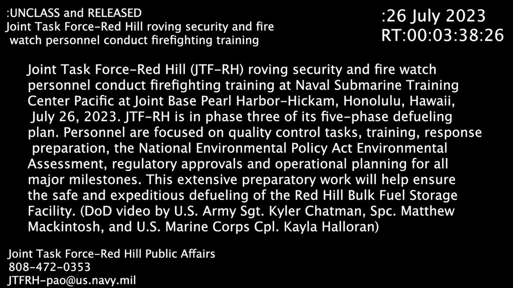 DVIDS - Video - Joint Task Force-Red Hill roving security and fire ...
