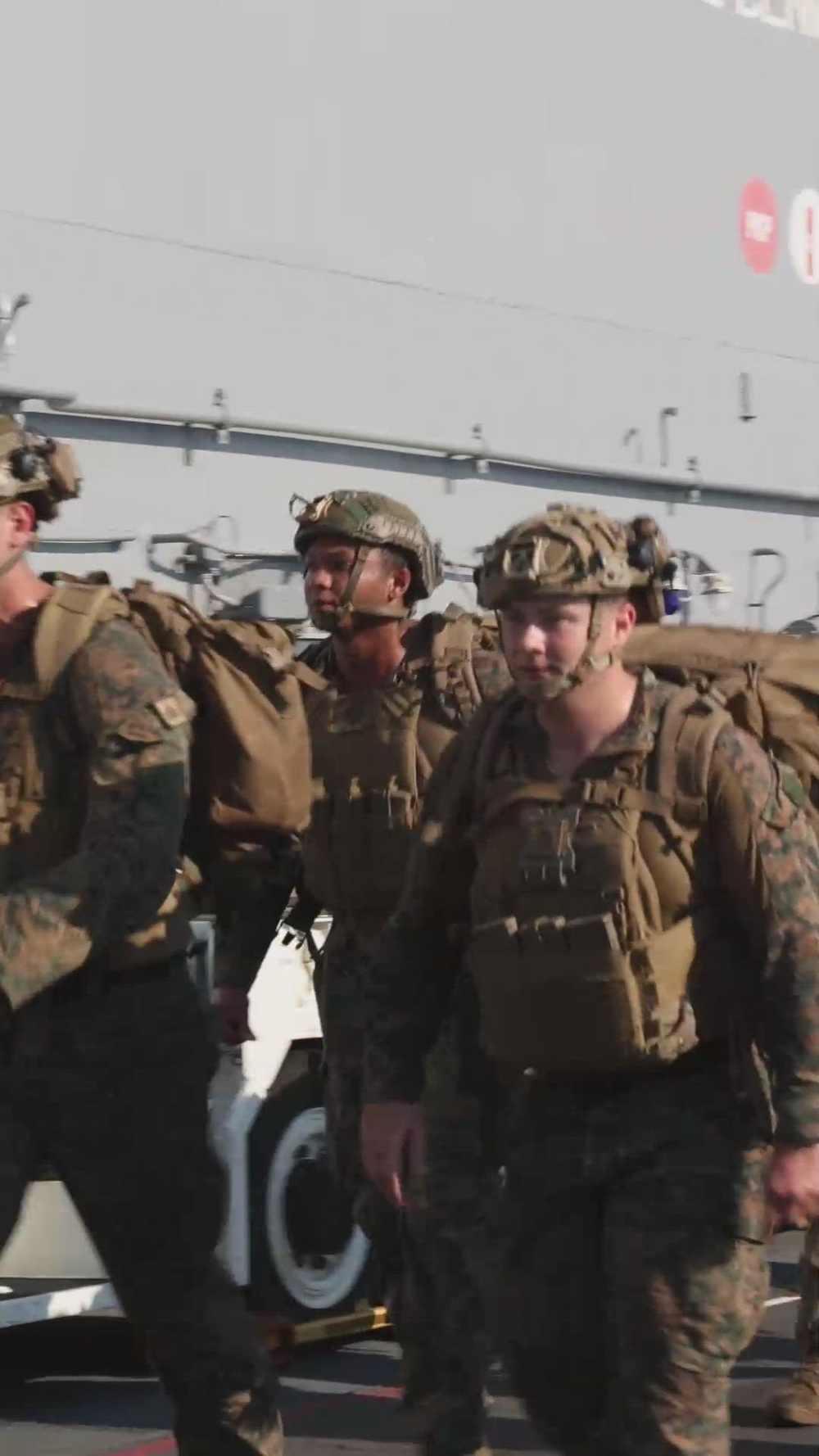 DVIDS - Video - 26th MEU Marines Ruck March aboard USS Bataan