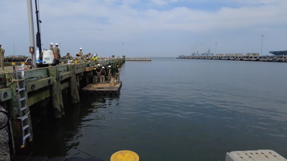 DVIDS - Video - 74th EDD and 554th ECC Conduct Port Damage Repair Operation