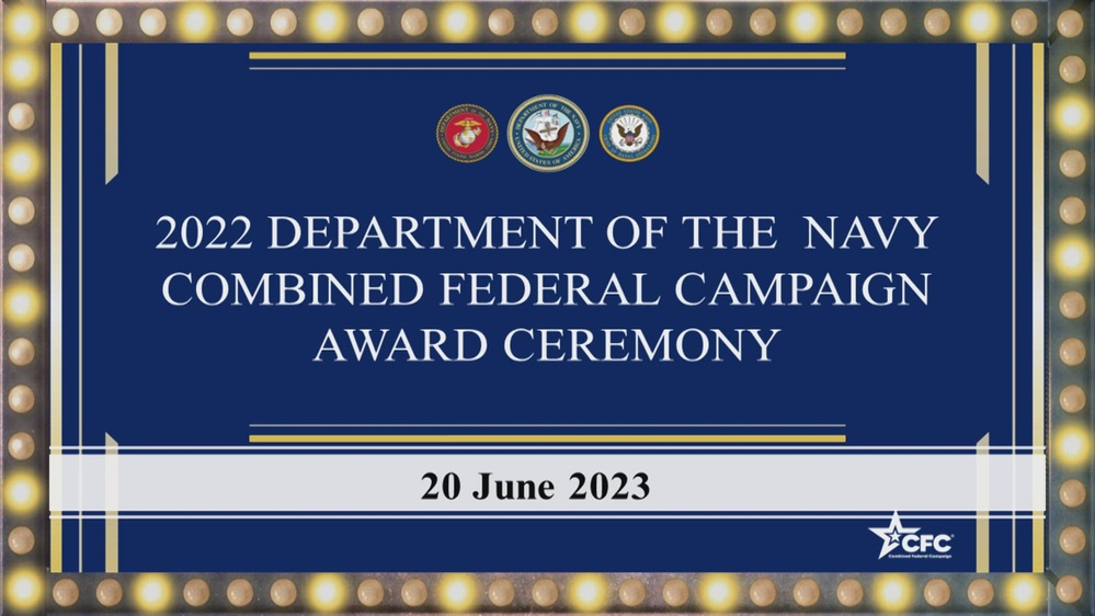 DVIDS - Video - Department of the Navy Combined Federal Campaign 2022 ...