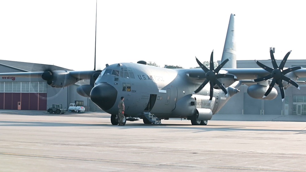 DVIDS - Video - 133rd Airlift Wing’s C-130 Hercules and Airmen Depart ...