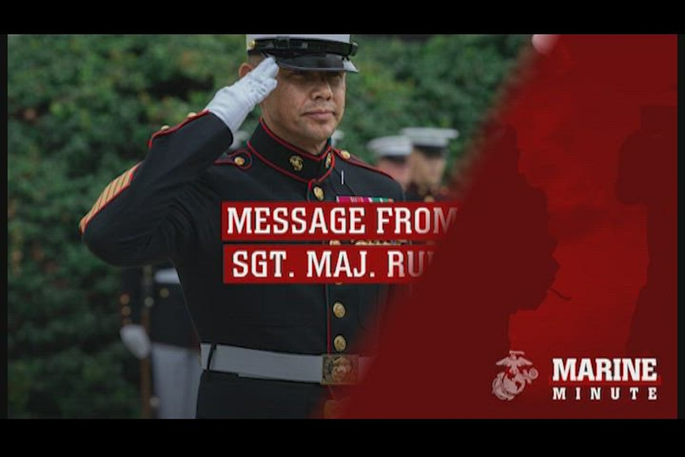 DVIDS - Video - Marine Minute: Message From Sgt. Maj. Ruiz