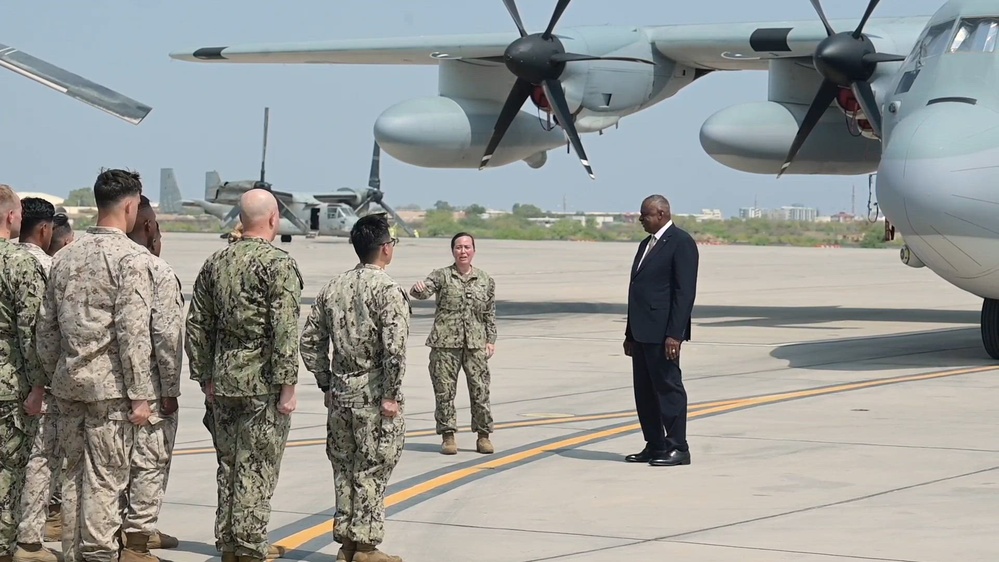 DVIDS - Video - SECDEF Austin engages with Camp Lemonnier troops