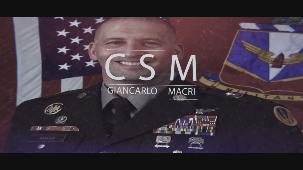DVIDS - Video - Regimental Command Sgt. Maj. Giancarlo Macri - Air ...