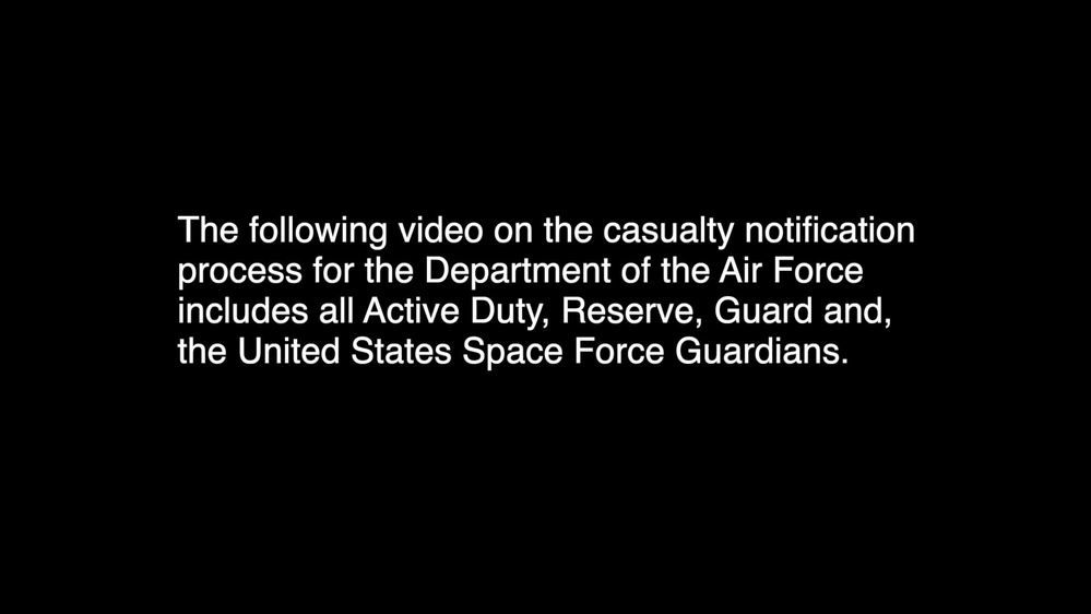 DVIDS - Video - AFPC | Air Force Casualty Branch | Notification Officer ...
