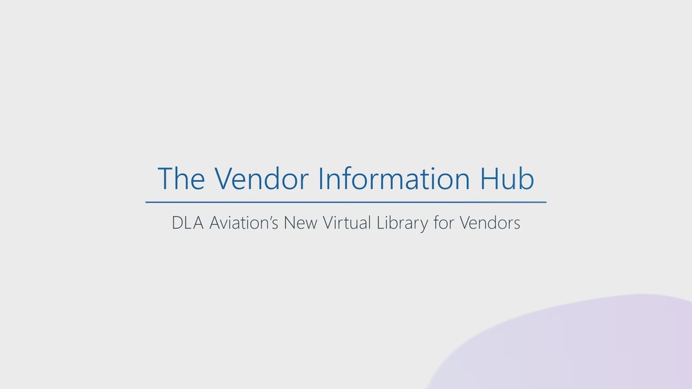 DVIDS - Video - Vendor Information Hub Introduction