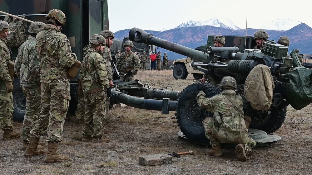 DVIDS - Video - 11th Airborne Division howitzer fire B-roll