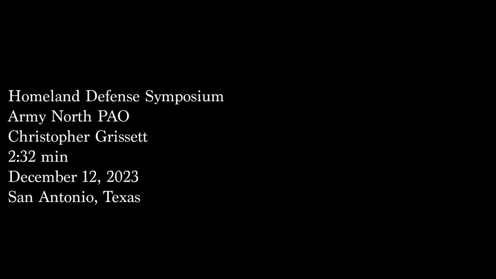 DVIDS - Video - 2023 Homeland Defense Symposium
