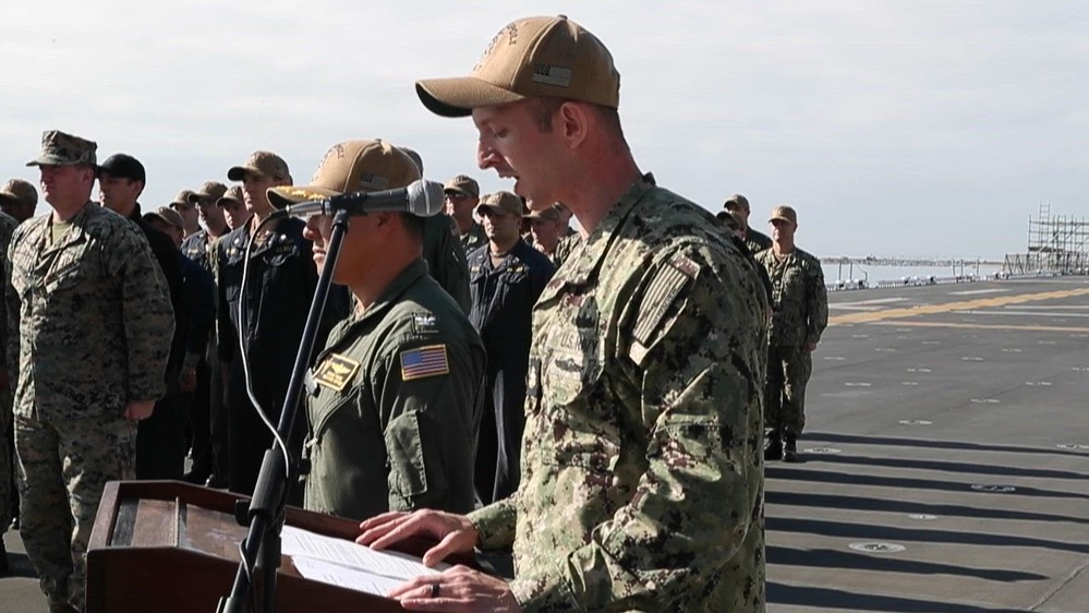 DVIDS - Video - USS Tripoli Frocking Ceremony