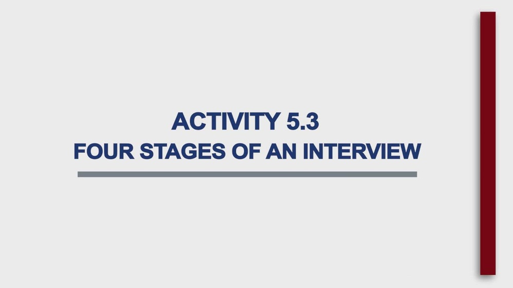 DVIDS - Video - Four Stages of an Interview