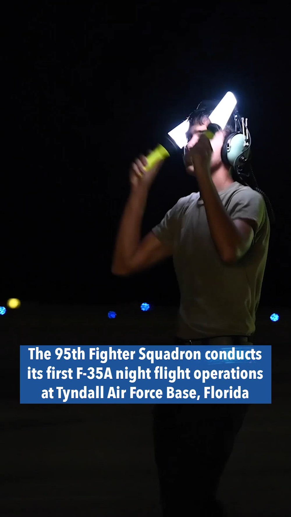 DVIDS - Video - 95th Fighter Squadron first F-35 night flight operations