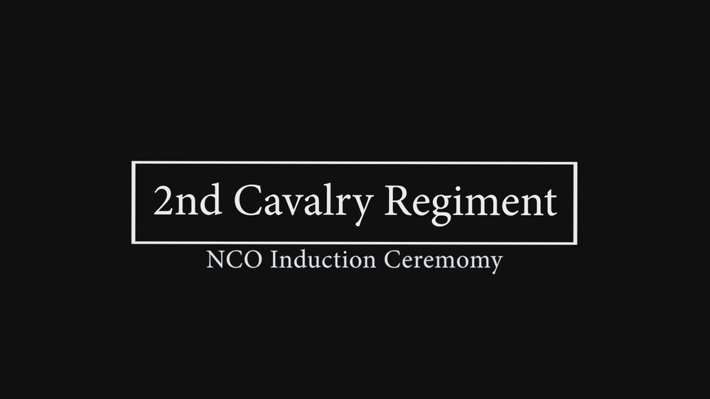 DVIDS - Video - 2CR NCO Induction Ceremony