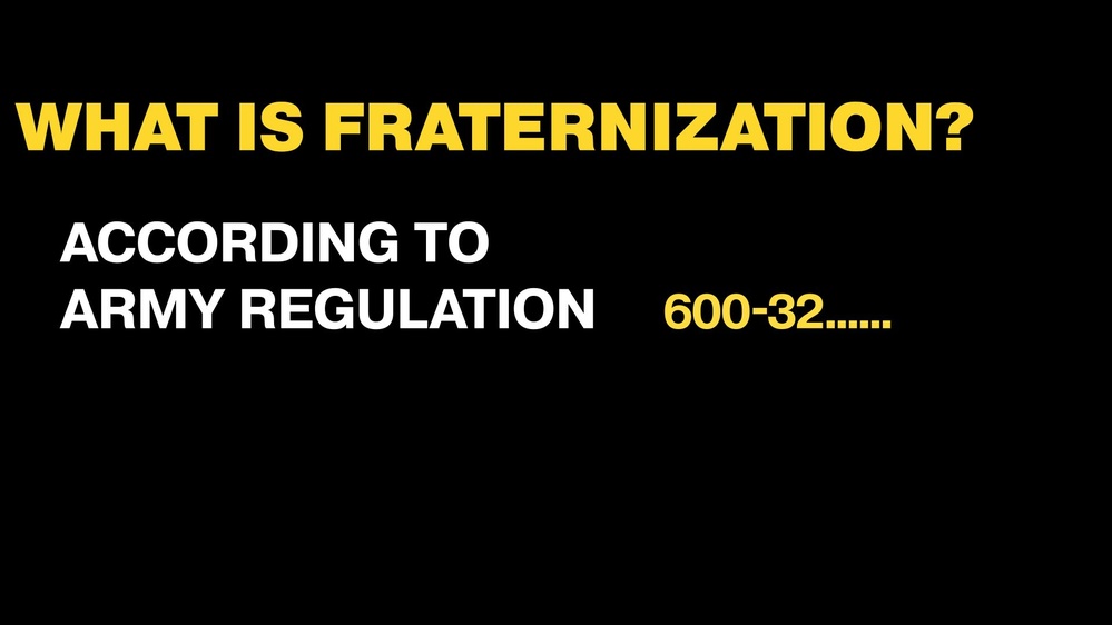 DVIDS - Video - V Corps Inspector General Update: Fraternization