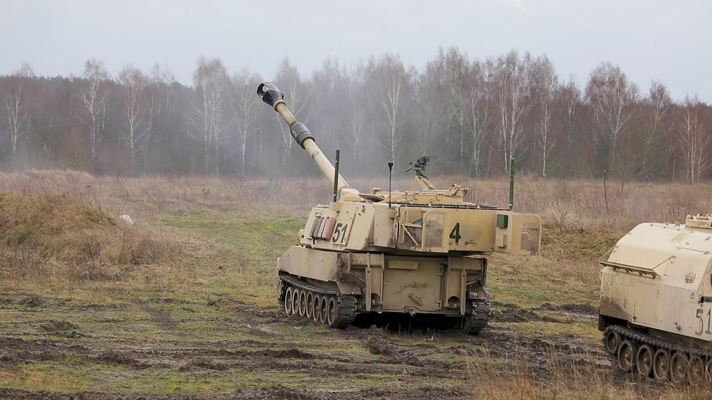 DVIDS - Video - B-Roll: Task Force Marne Paladin crews conduct live ...