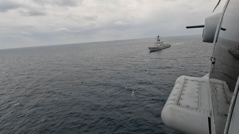 DVIDS - Video - Video - Aerial Pass of USS Mason in the Red Sea During ...