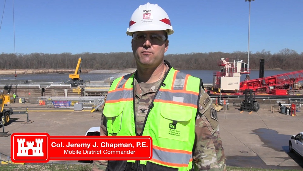 DVIDS - Video - USACE Mobile District Commander’s update: Demopolis Lock