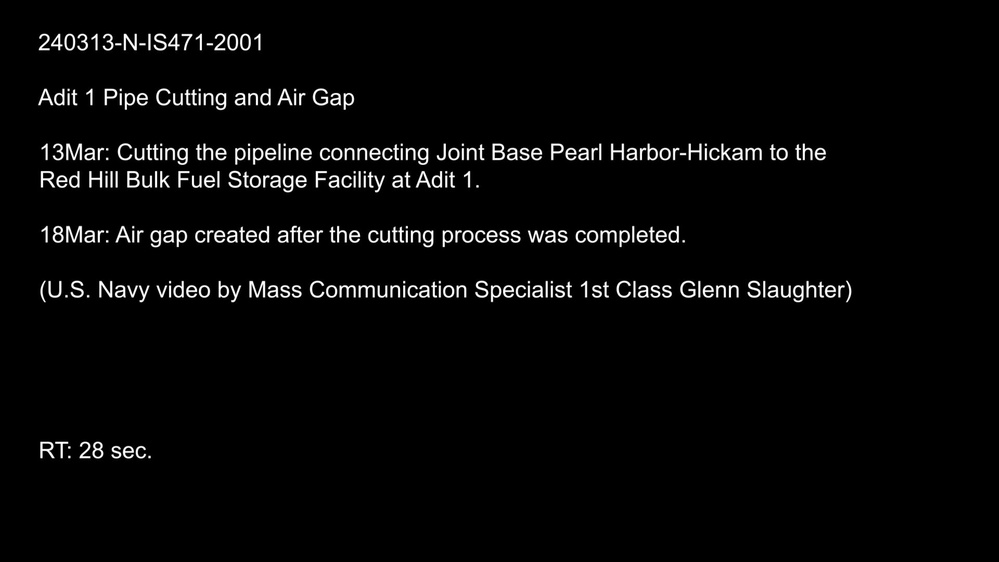 DVIDS - Video - Red Hill Bulk Fuel Storage Facility, Adit 1 Pipe ...