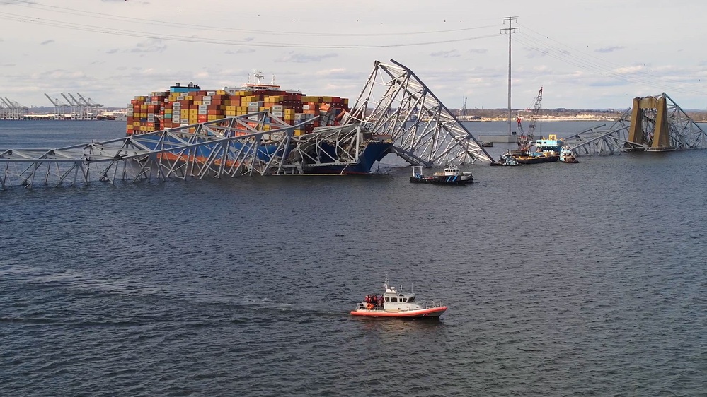 DVIDS - Video - B-Roll: Key Bridge Response Drone Footage and Incident ...