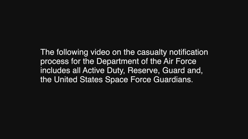 DVIDS - Video - AFPC | Air Force Casualty Branch | Notification Officer ...