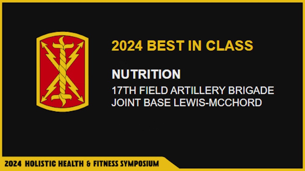 DVIDS - Video - 2024 H2F Symposium Best In Class: Nutrition 17th Field ...