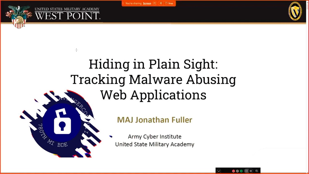 DVIDS - Video - AvengerCon VIII: Hiding in Plain Sight: Tracking Malware Abusing Web Applications