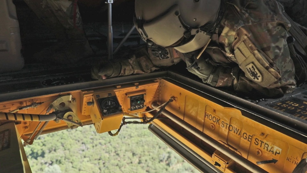 DVIDS - Video - Chinook performs sling load operations at Fort Hunter ...