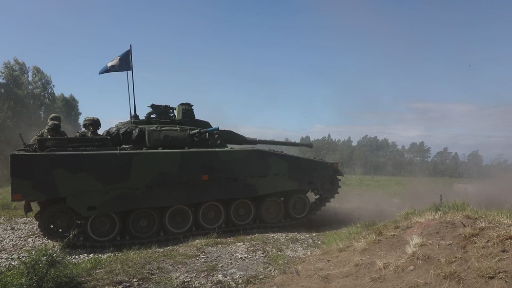 DVIDS - Video - U.S. Marines, Swedish 181st Armored Battalion conduct ...
