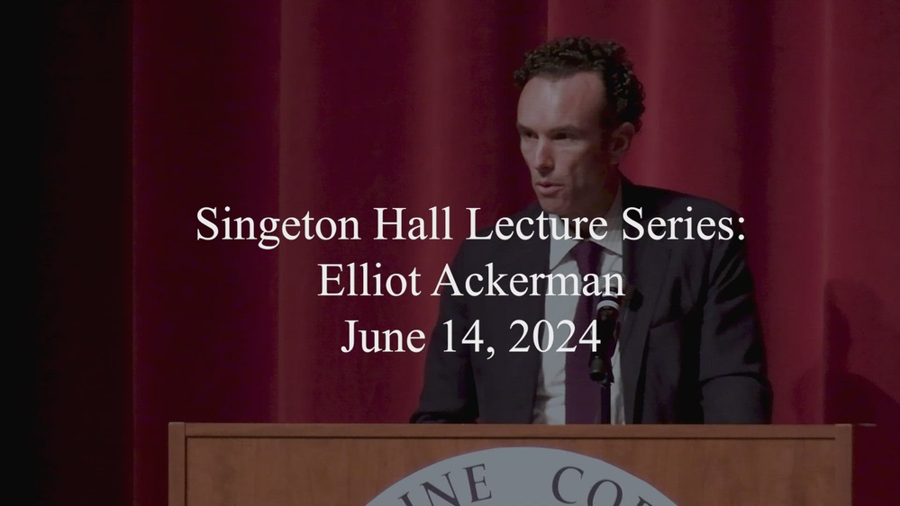 DVIDS - Video - Former Marine Elliot Ackerman speaks to Marines at ...