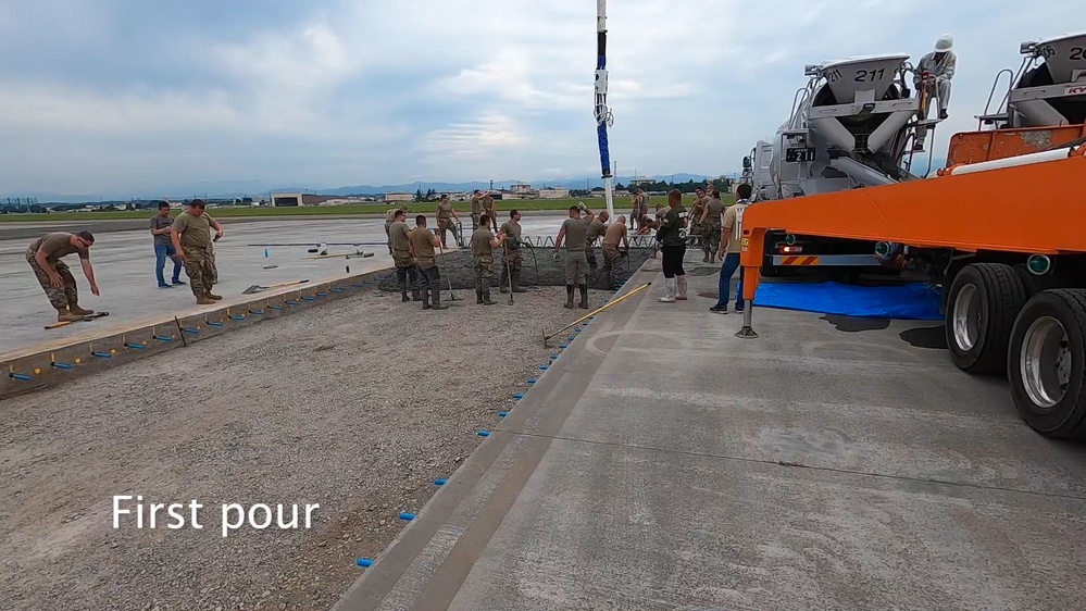 DVIDS - Video - Timelapse: Airmen pour concrete for Yokota aircraft ...