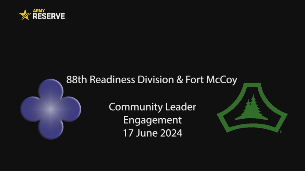 DVIDS - Video - 88th RD & Ft. McCoy Community Leader Engagement