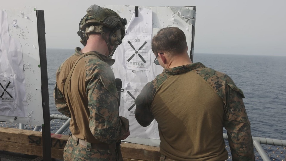 DVIDS - Video - BLT 1/8, 24th MEU (SOC) Battlesight Zero Range on USS ...