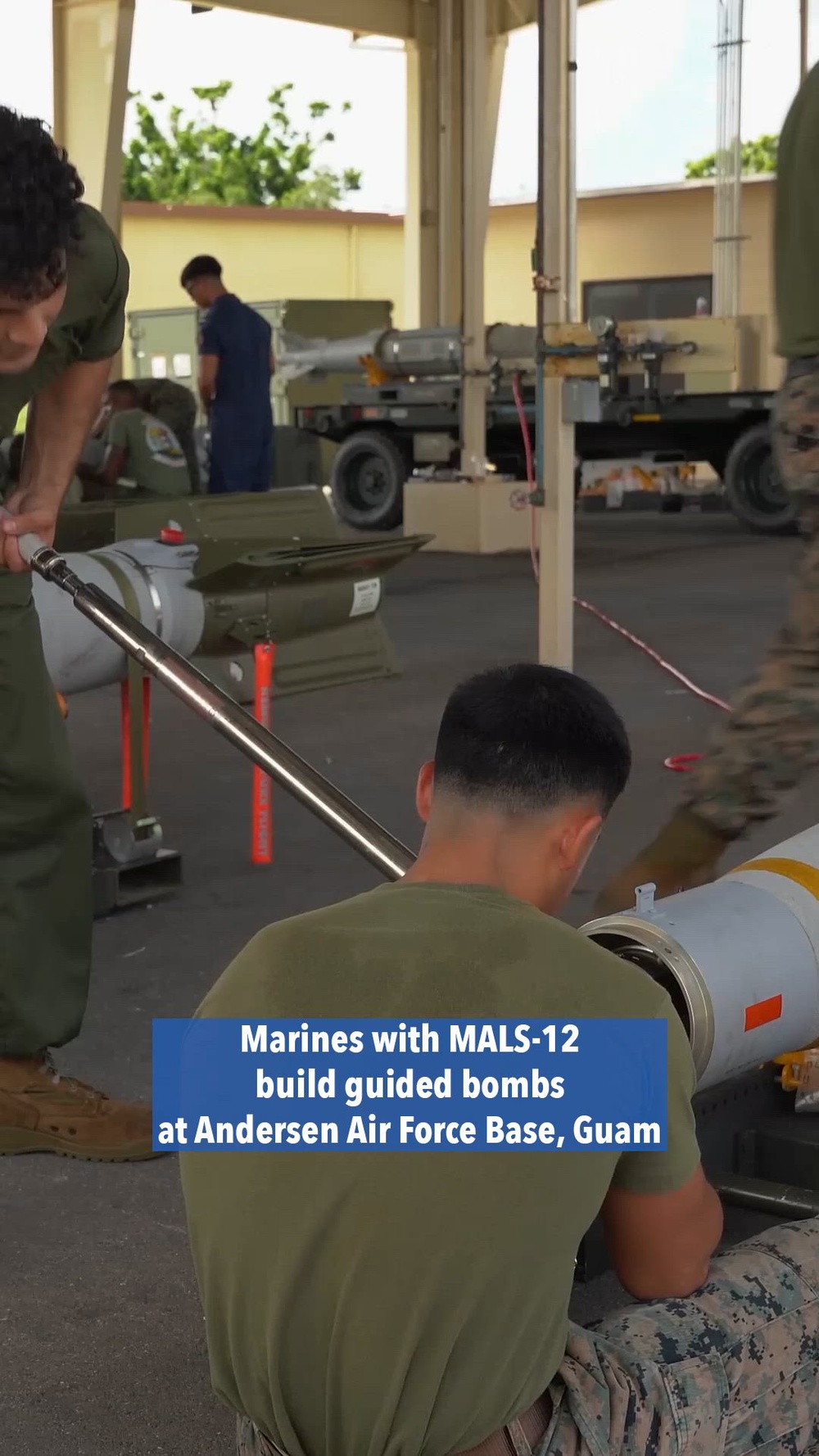 DVIDS - Video - MALS-12 build guided bombs at Andersen Air Force Base, Guam