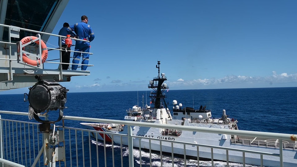 DVIDS - Video - Replenishment at sea with USCGC Midgett