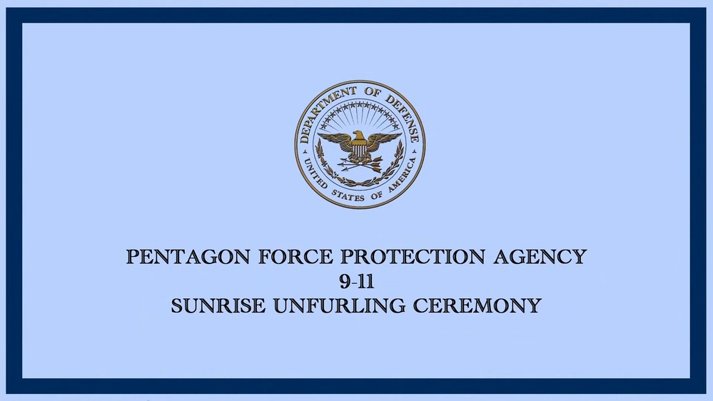 DVIDS - Video - Pentagon Force Protection Agency Sunrise Flag Unfurling