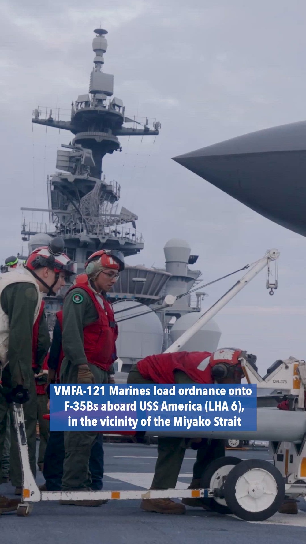 DVIDS - Video - VMFA-121 F-35B ordnance load aboard USS America in the ...