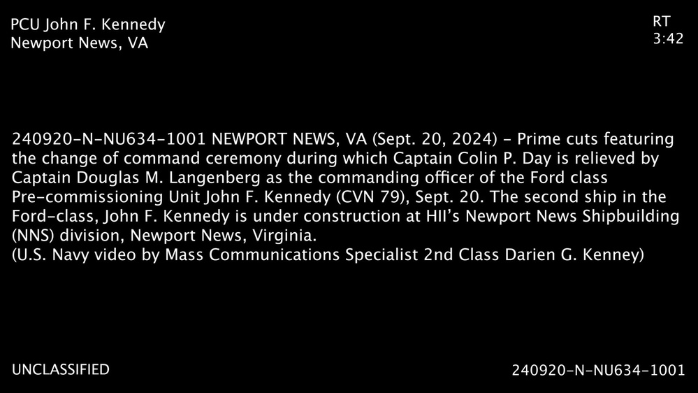 DVIDS - Video - PCU John F. Kennedy Change of Command