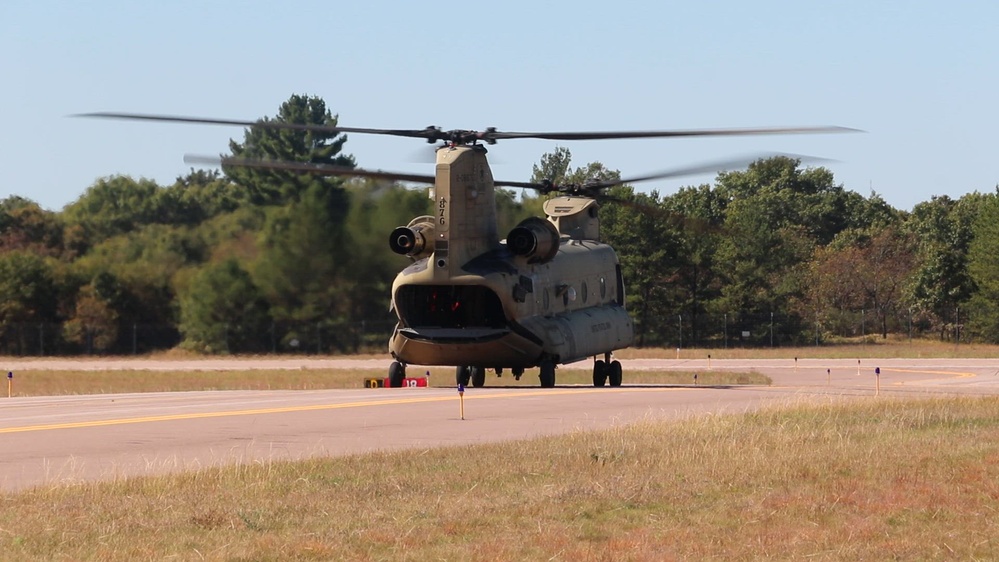 DVIDS - Video - CH-47 Chinook, crew supports Sling-load Training at Fort McCoy