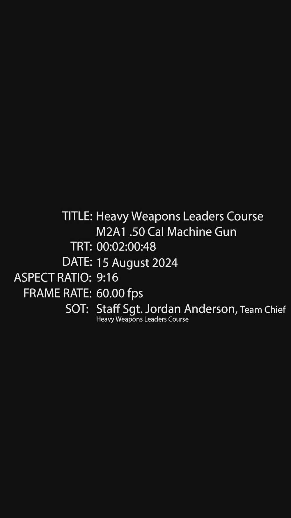 DVIDS - Video - Heavy Weapons Leader Course LFX (Vertical)