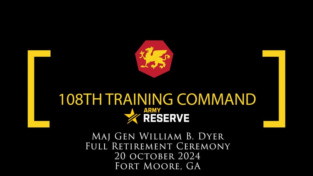 DVIDS - Video - MG Dyer, William Full Retirement Ceremony