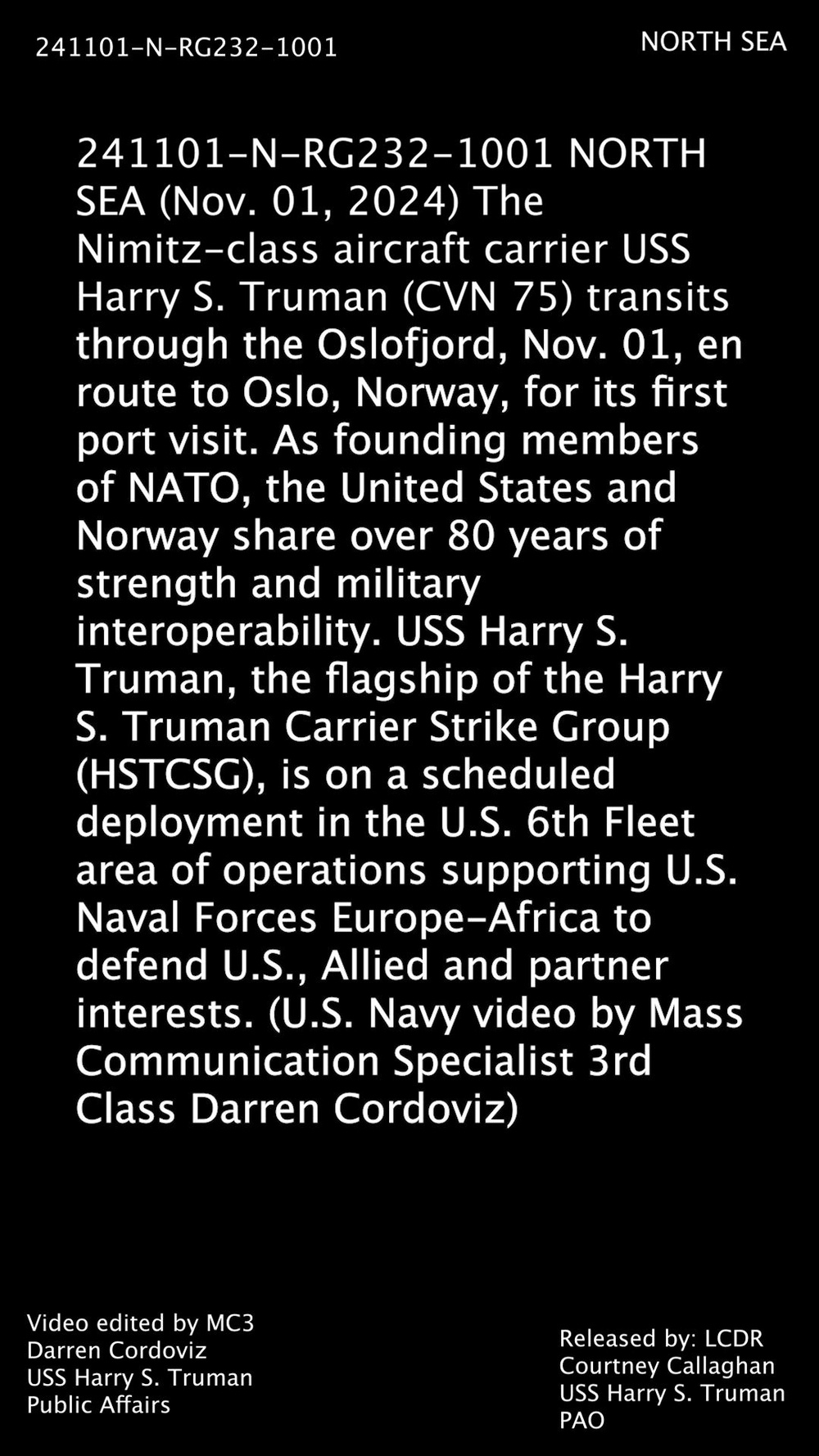DVIDS Video Truman s Deployment
